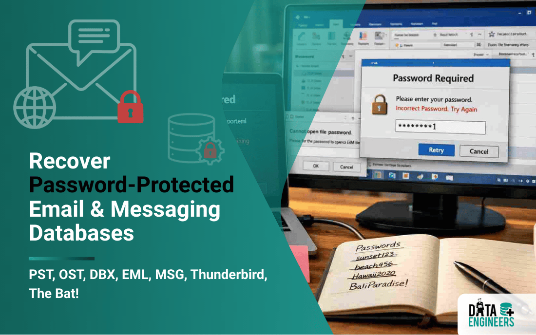 Recover Email Database Passwords: PST, OST & EML